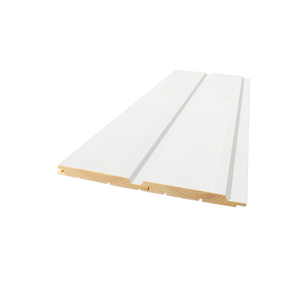 Skyggepanel furu 14x120 grunnet hvit - Gausdal Landhandleri AS